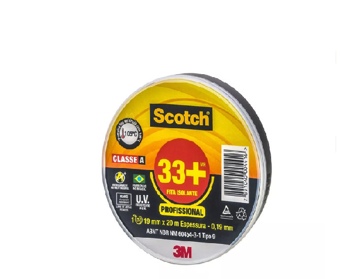 FITA 3M ISOLANTE PVC IMPERIAL 18MMX20M PT 750V NBR NM 60454-3-1 ...
