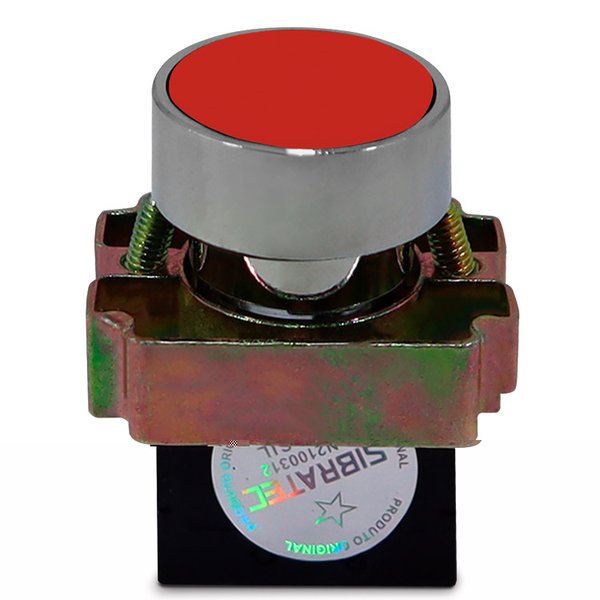 Botão Pulsador Metálico Xb2-Ba42 1nf Vermelho Sibratec
