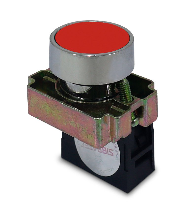 Botão Pulsador Metálico Xb2-Ba42 1nf Vermelho Sibratec