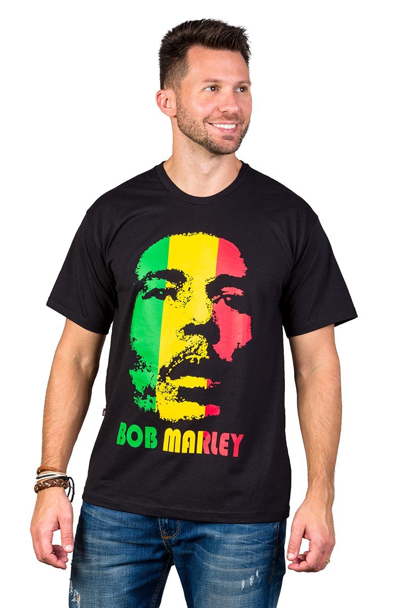 Camiseta Bob Marley Reggae Frente e Costas - UNISSEX