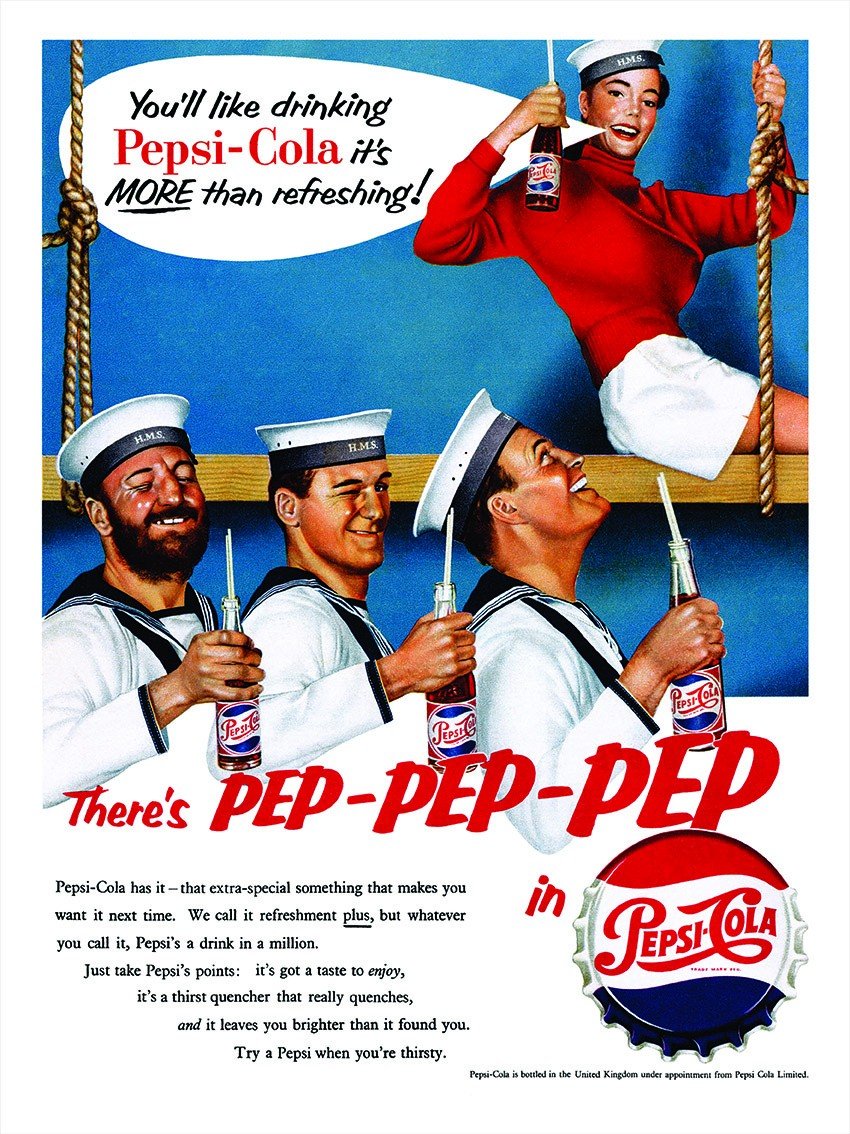 Placa Decorativa Theres Pep-Pep-Pep in Pepsi-Cola