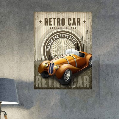 Placa Decorativa Retro Car Vintage Style