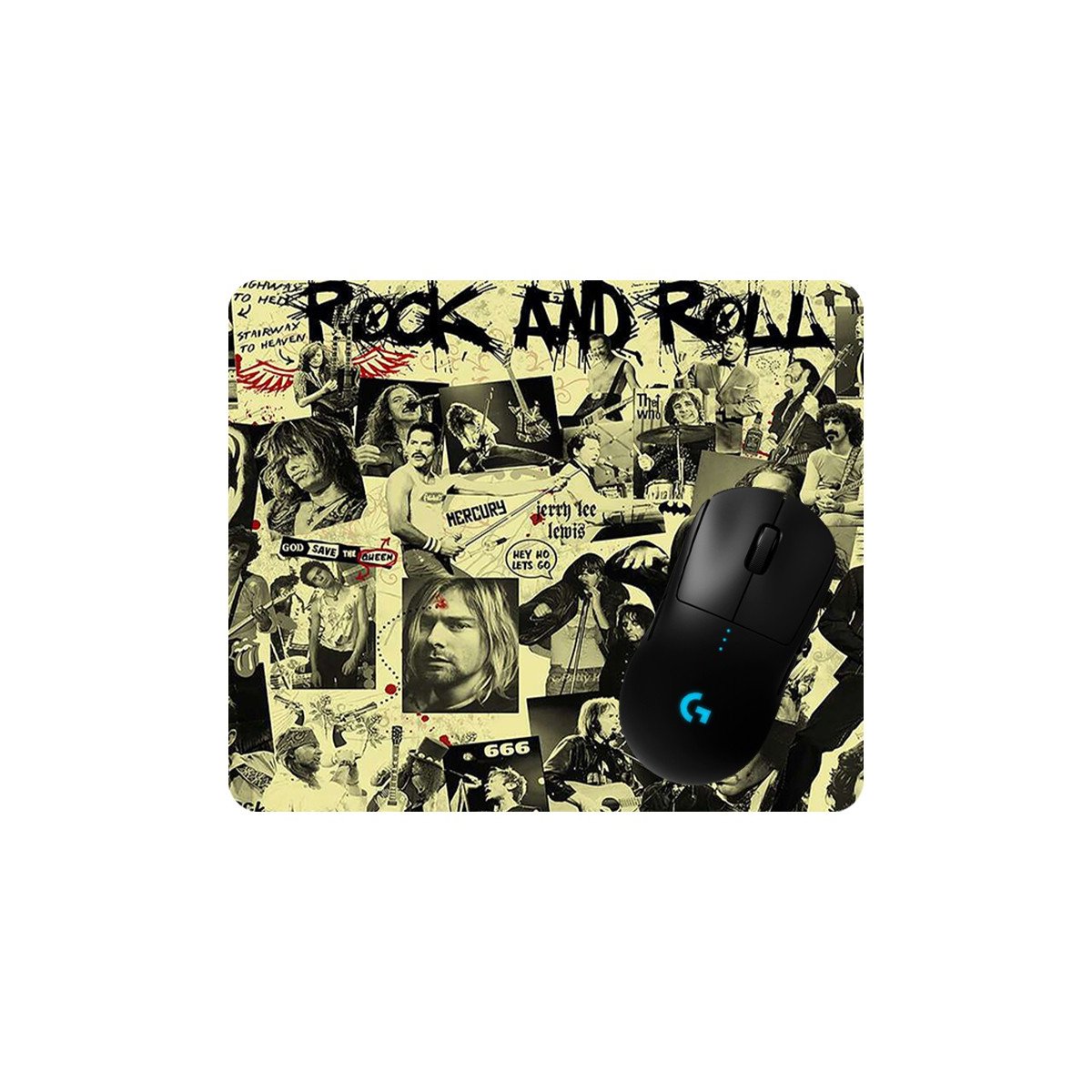 Mouse Pad Retangular Rock n Roll Figurinhas Avulso