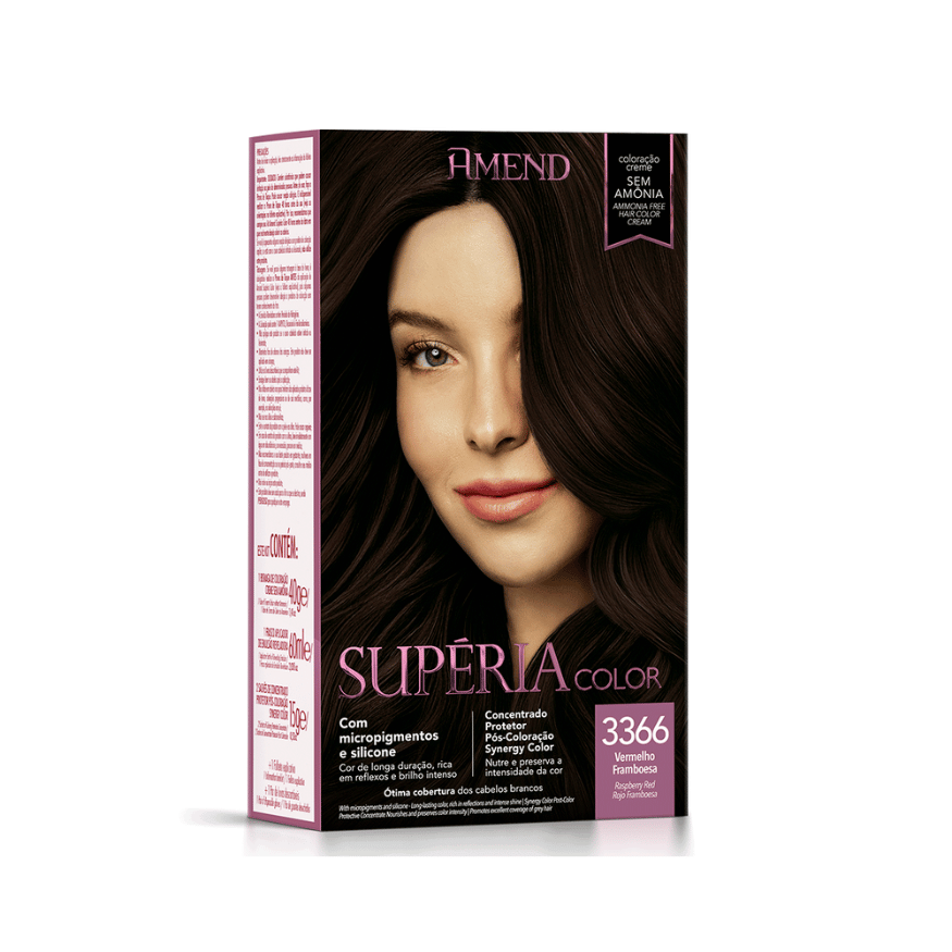Tonalizante Amend Superia Color 3366 Vermelho Framboesa