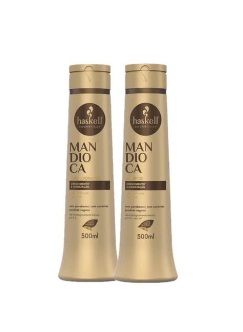 Kit Haskell Shampoo E Condicionador 500ml Mandioca