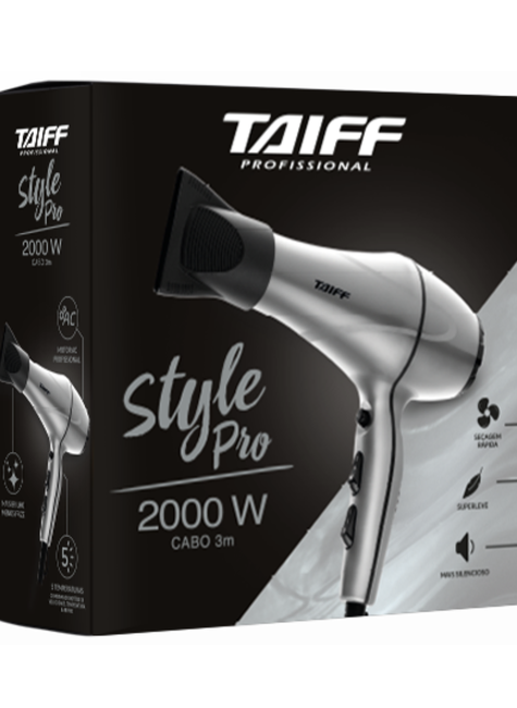 Secador Taiff Style 2000w 127v Pro Prata