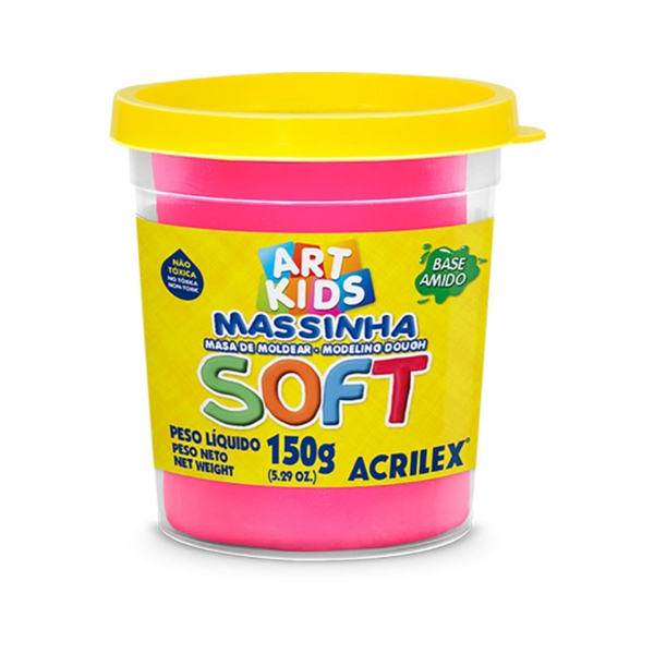 Massa de modelar Acrilex Soft 150g 107 maravilha - BCL Distribuidora