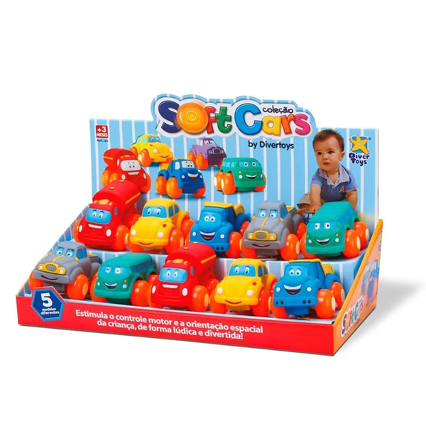 Carrinho Soft Cars display c/10 ref 064