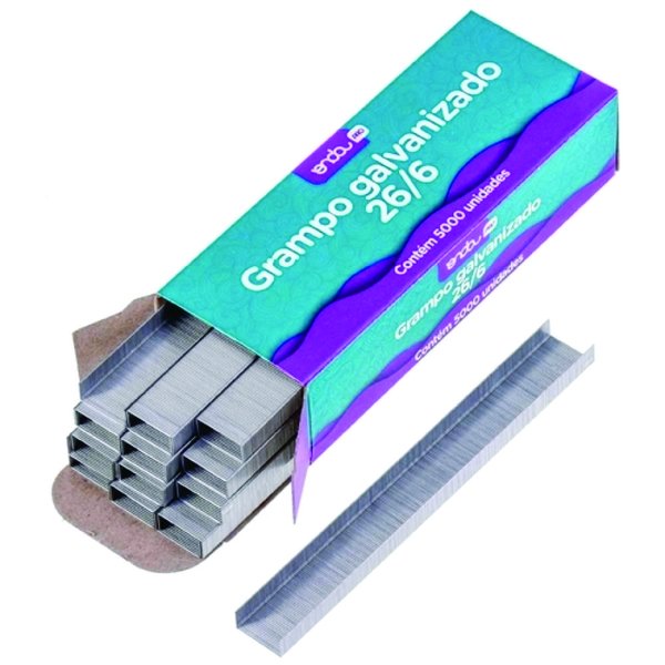 Grampo Galvanizado 26/6 C/5000 Onda 4711026 - BCL Distribuidora
