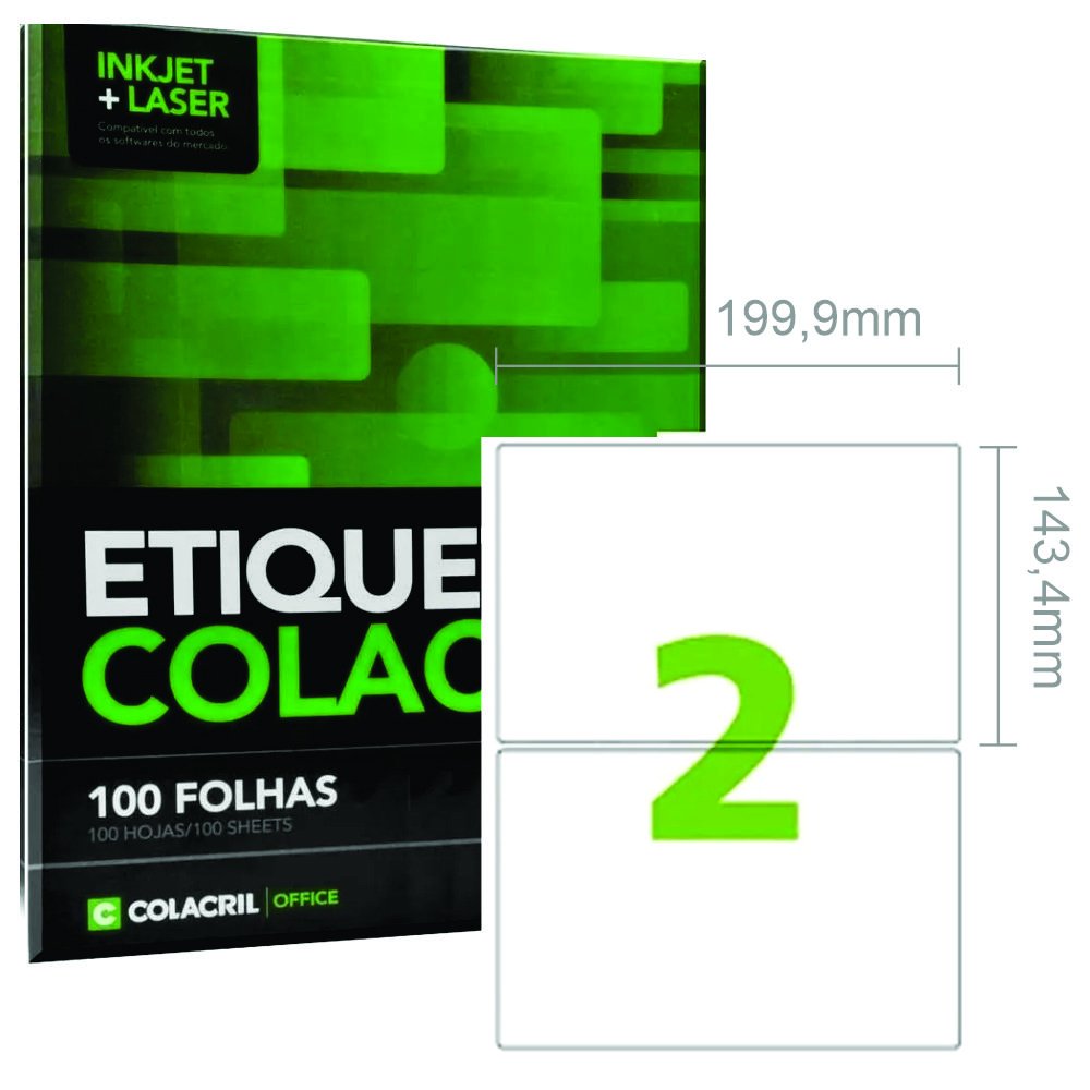 Etiqueta Colacril (02) Ca4368 100 Fls A4 - BCL
