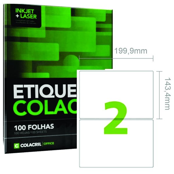Etiqueta Colacril (02) Ca4368 100 Fls A4 - BCL
