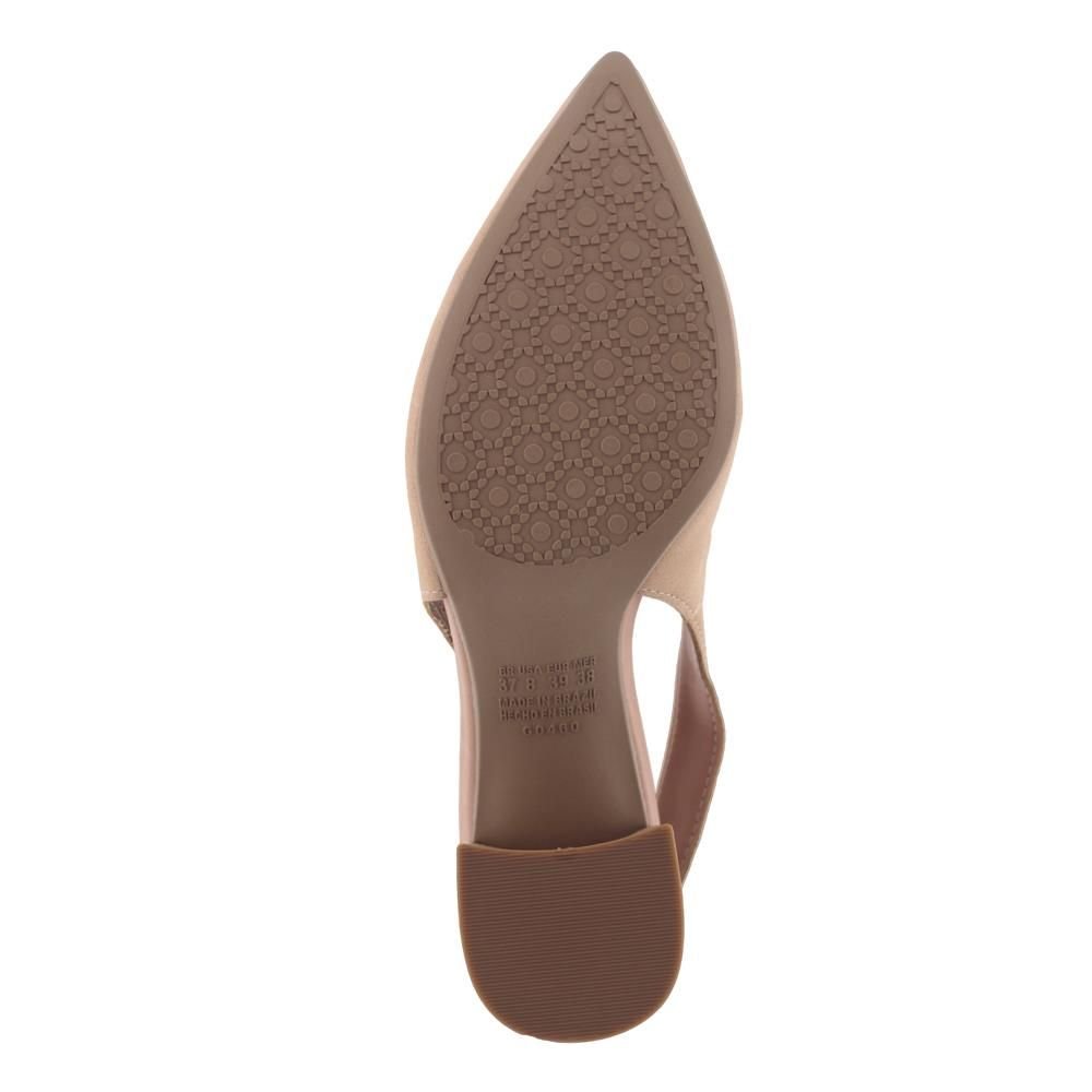 Sapato Feminino Slingback G1072 Nobuk fivela metal - Dakota Preto