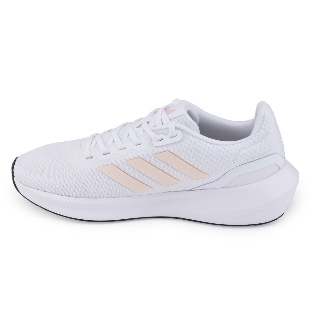 Tênis Feminin Adidas RUNFALCON 3.0 W ID2272 Running Academia Branco/Pêssego