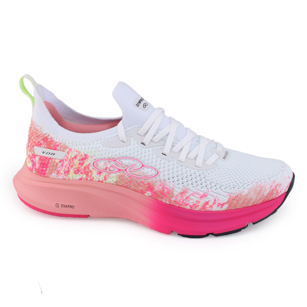Tênis Esportivo Olympikus Fem Voa Colors 975 EVAPro Treino Branco/Pink