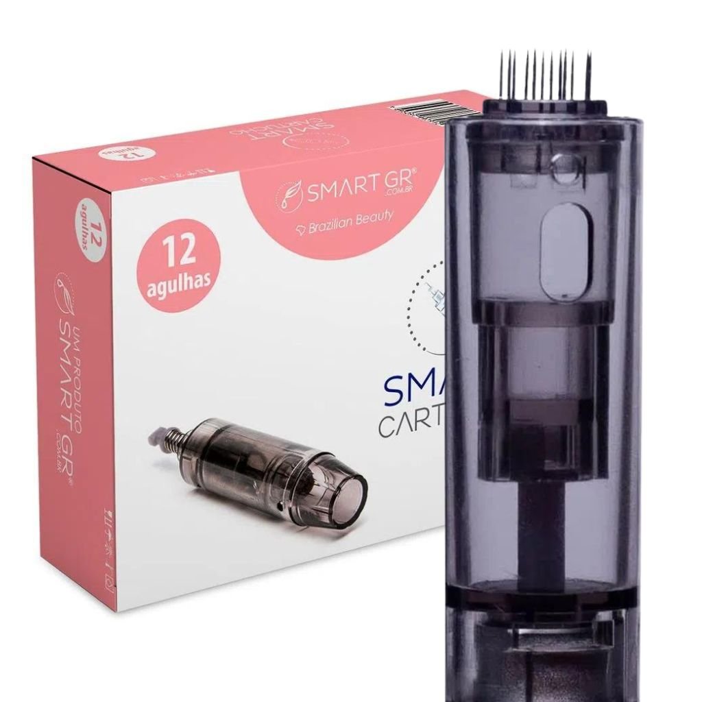 Kit 10 Cartuchos Smart Derma Pen Preto 12 agulhas Smart GR
