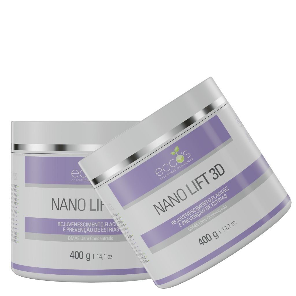 Creme DMAE Nano Lift 3D Eccos 400g Rejuvenescimento, Flacidez e Estrias