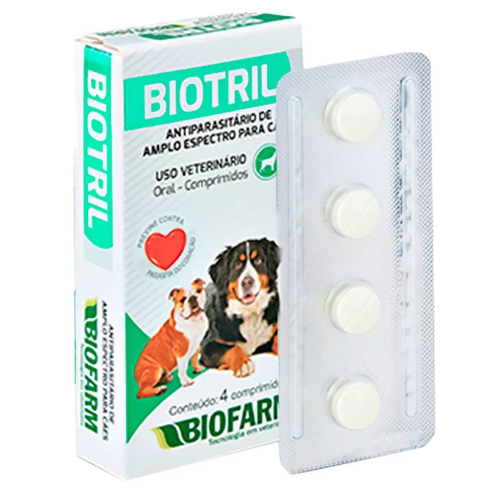 Vermífugo Oral Biotril Biofarm para Cães