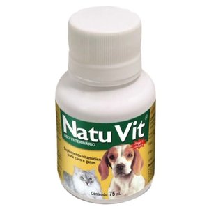Natu Vit Suplemento Vitamínico Cães e Gatos 75 ml