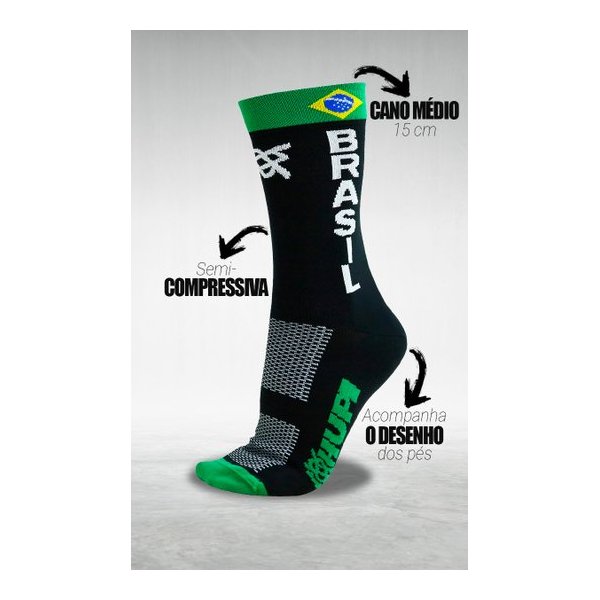 Meia Hupi Brasil Flag