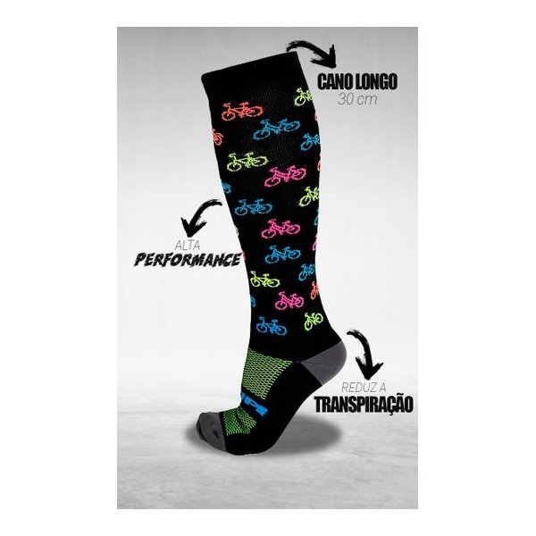Meia Hupi Longa Bike Colors