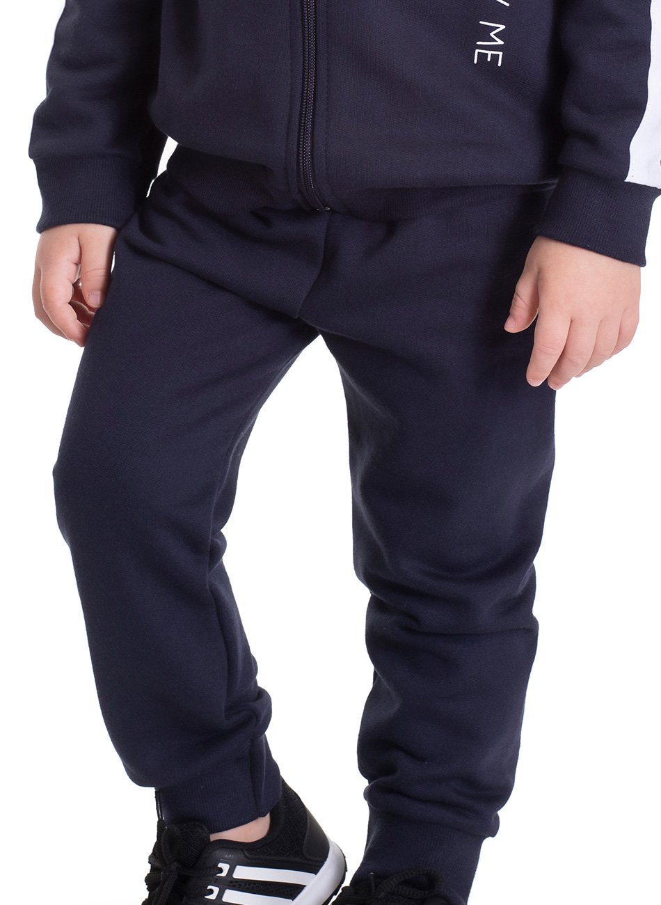 Conjunto TMX Jaqueta + Calça Jogger Moletom Infantil Menino Azul Escuro Conjunto TMX Jaqueta + Calça Jogger Moletom Infantil Menino Azul Escuro