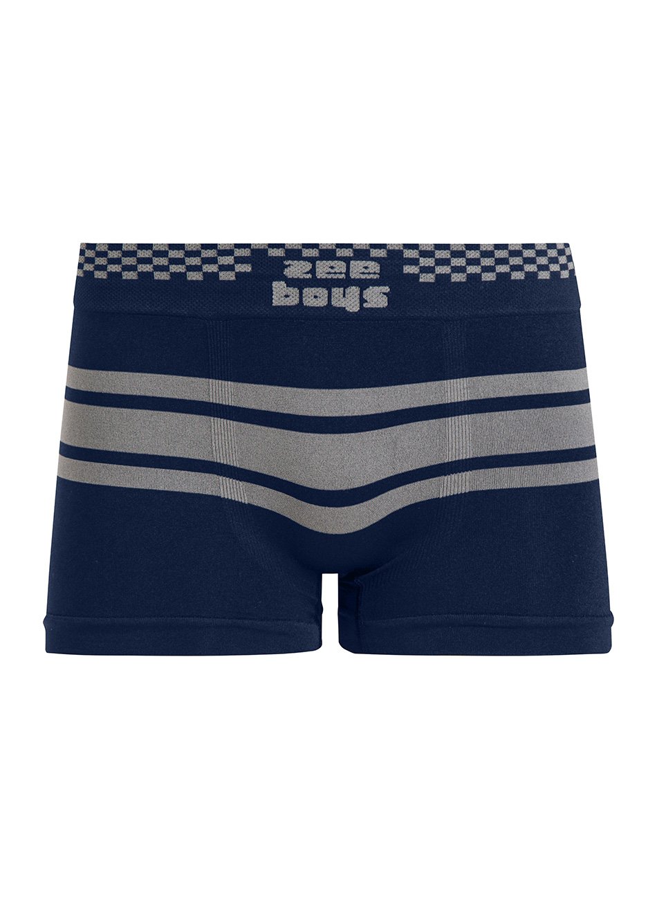 Cueca Boxer Infantil Sem Costura Azul Escuro