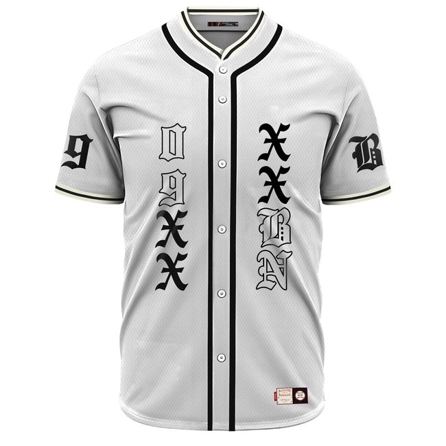 Camisa Baseball Black Nine Xxbn Xx09 - Branco&Preto Com Gola&Vies B90573