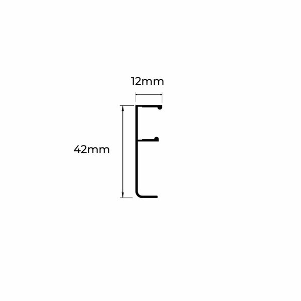 MN014 Perfil de alumínio acabamento da vista - 6 metros - Bogoni Alumínios