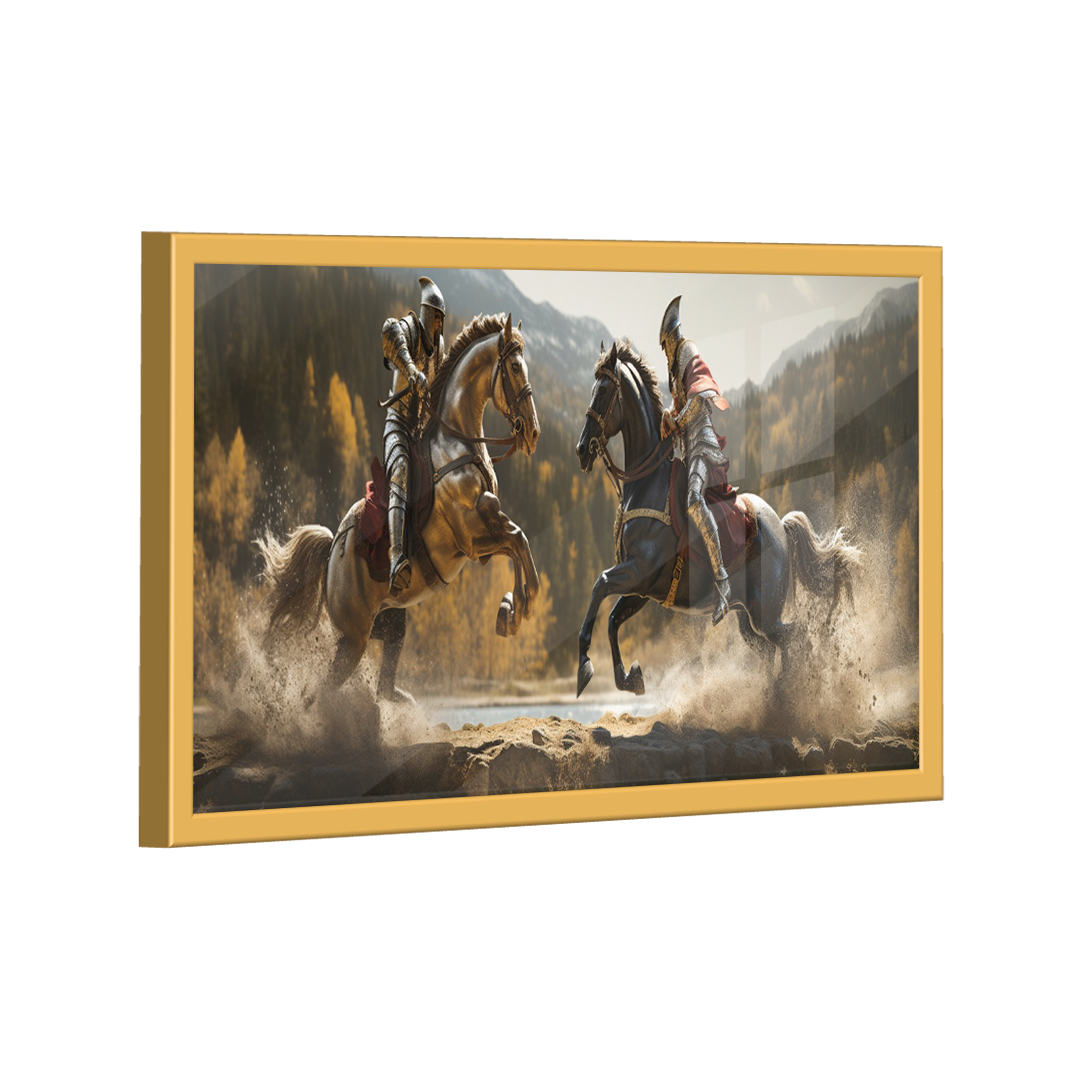 Quadro Cavaleiros Medievais -- BR ARTES