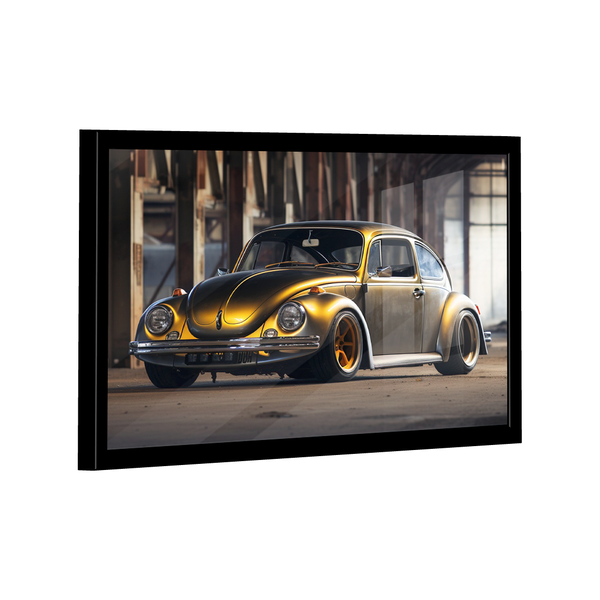 Quadro Fusca Dourado -- BR ARTES