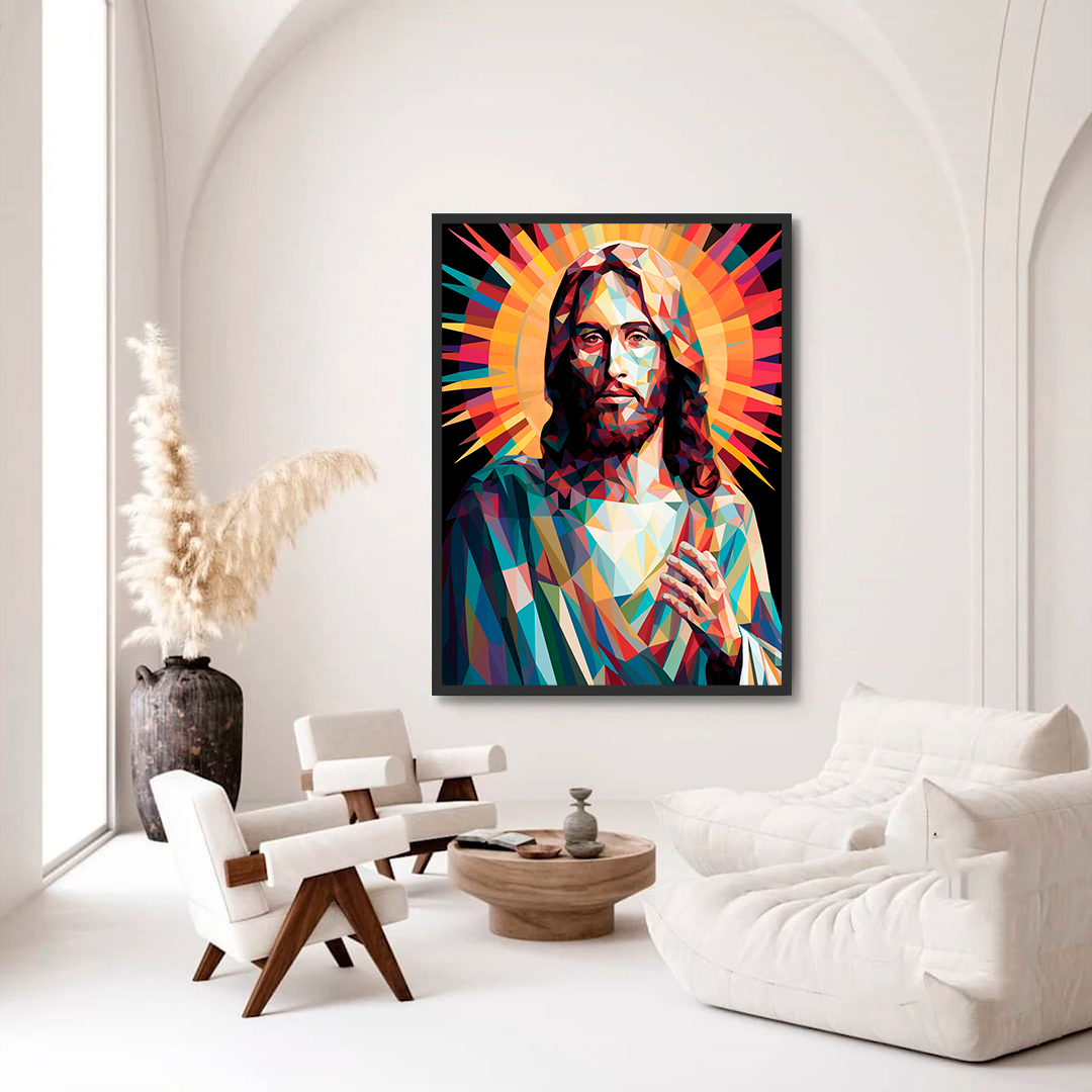 Quadro Decorativo Geometric Jesus