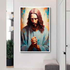 Quadro Decorativo Jesus Grid Art Variation