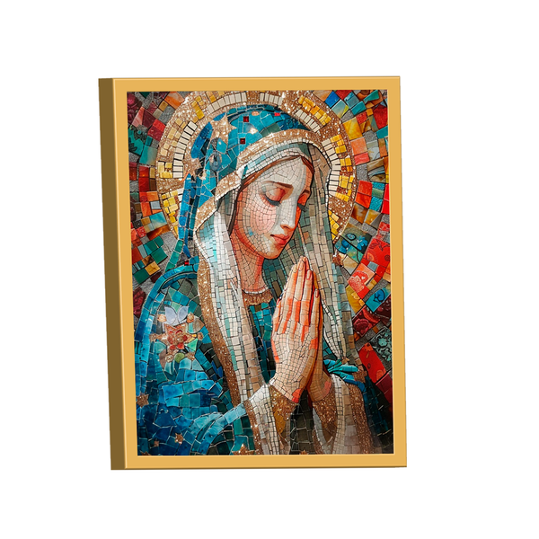 Quadro Decorativo Virgem Maria Mosaico