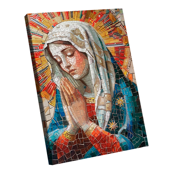 Quadro Decorativo Virgem Maria Mosaico Variação -- BR ARTES