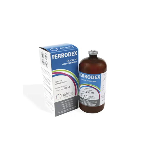 Ferrodex Solução de Ferro Dextrano 250ml JA Saúde Animal 250ML