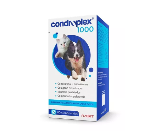 Condroplex 1000 Suplemento Alimentar Cães e Gatos