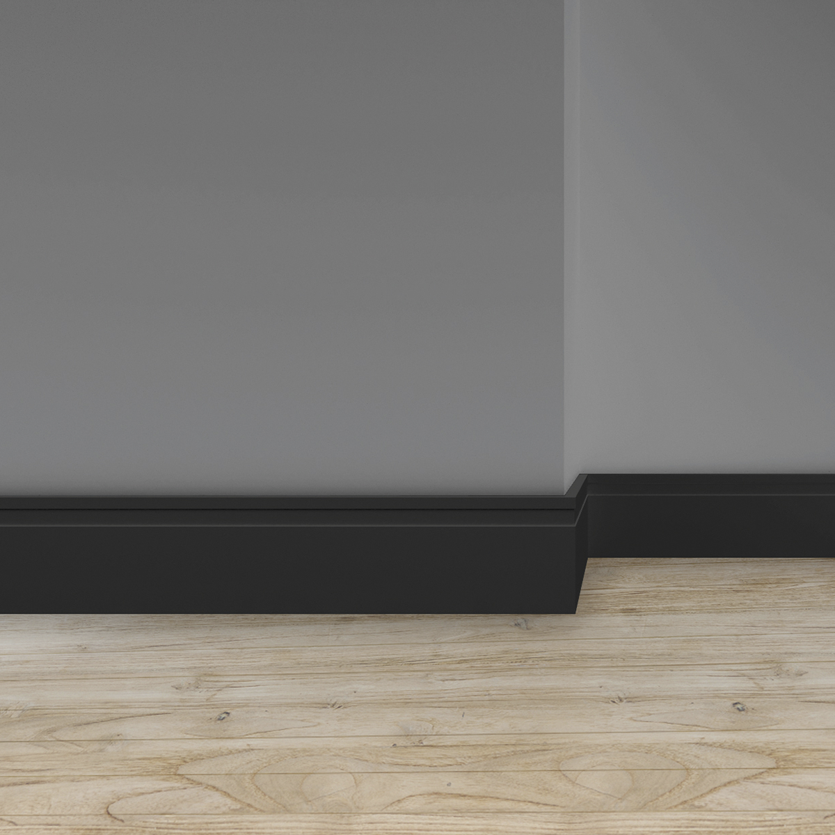 Rodapé EVA Autocolante 7cm Rp16 Preto 5 Metros MeuRodapé