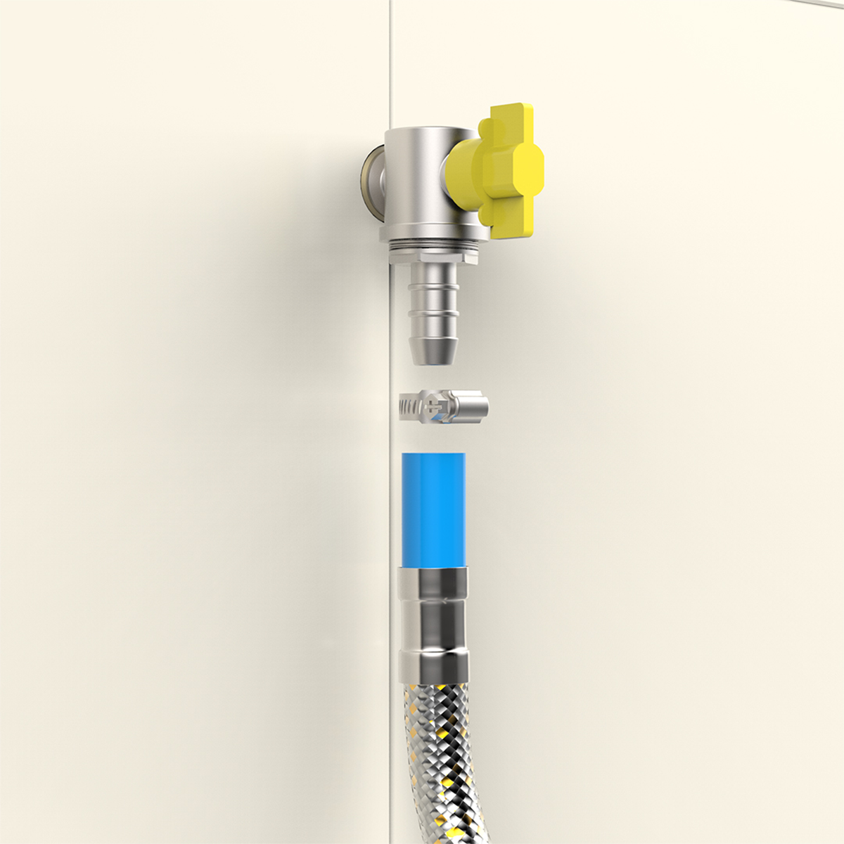 Mangueira Flexível Espigão Blukit para Gás 1/2 1,20m Aço Inox