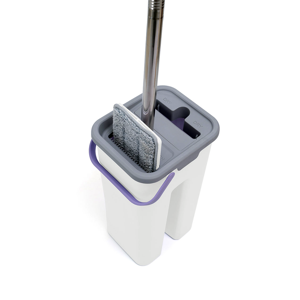 Mop Simplo Slim com Balde Ultra Compacto e Esfregão de Microfibra