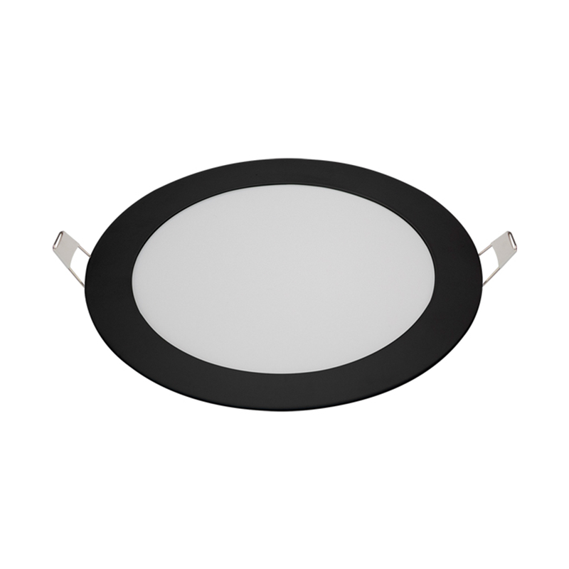 Painel de Led Blumenau Redondo Embutir 24W Bivolt Preto