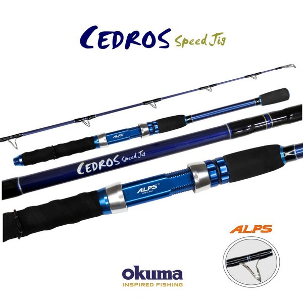 Vara Carretilha Cedros Speed Jig Okuma 50-100 Libras