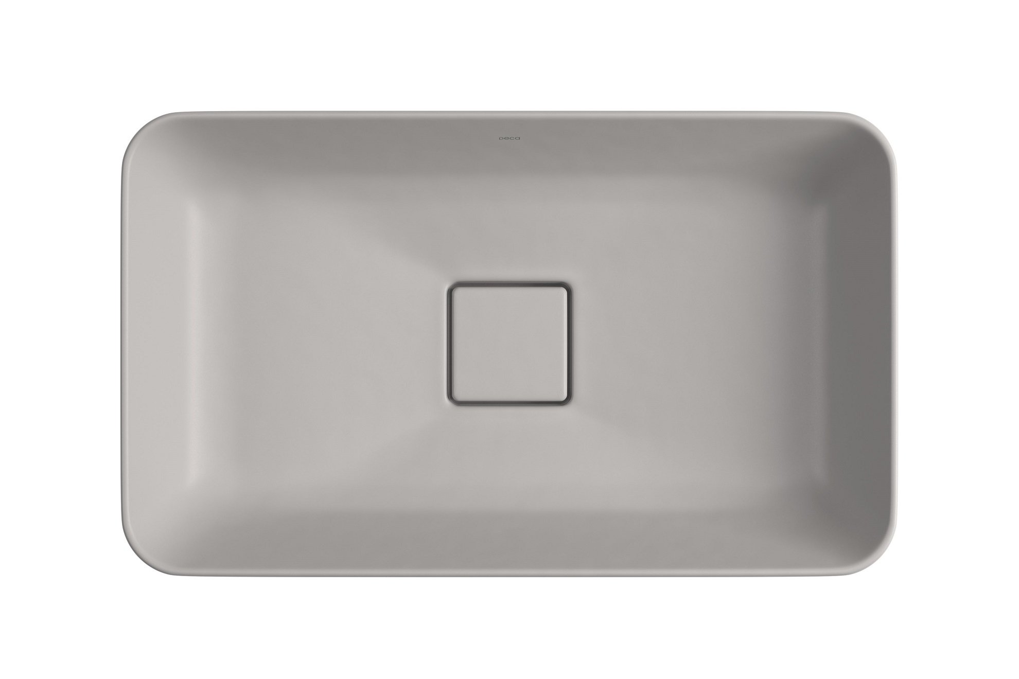 Cuba de Sobrepor Retangular 50cm Deca Slim Cinza Antracite