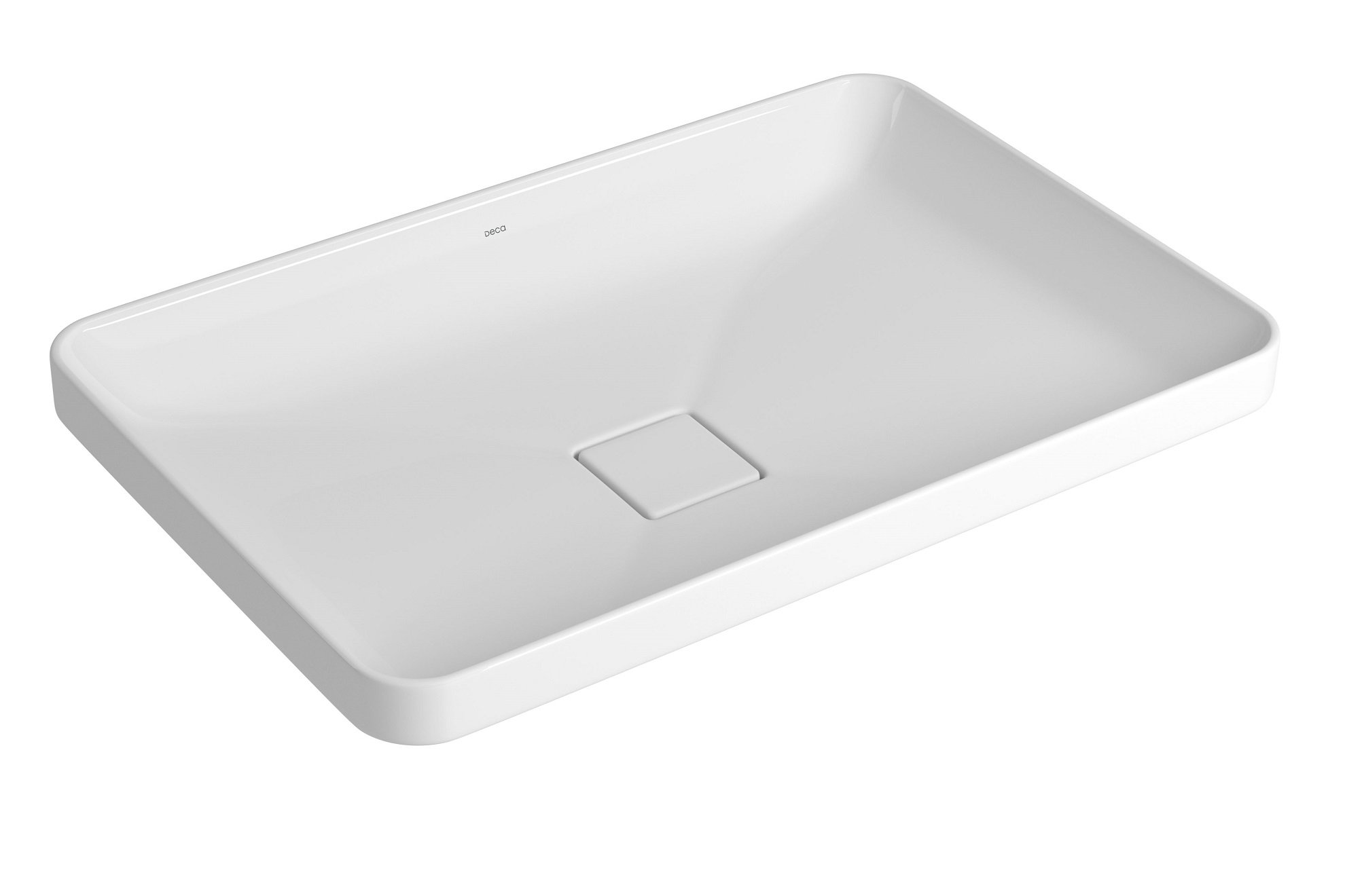 Cuba de Sobrepor Retangular 60cm Deca Slim Branco