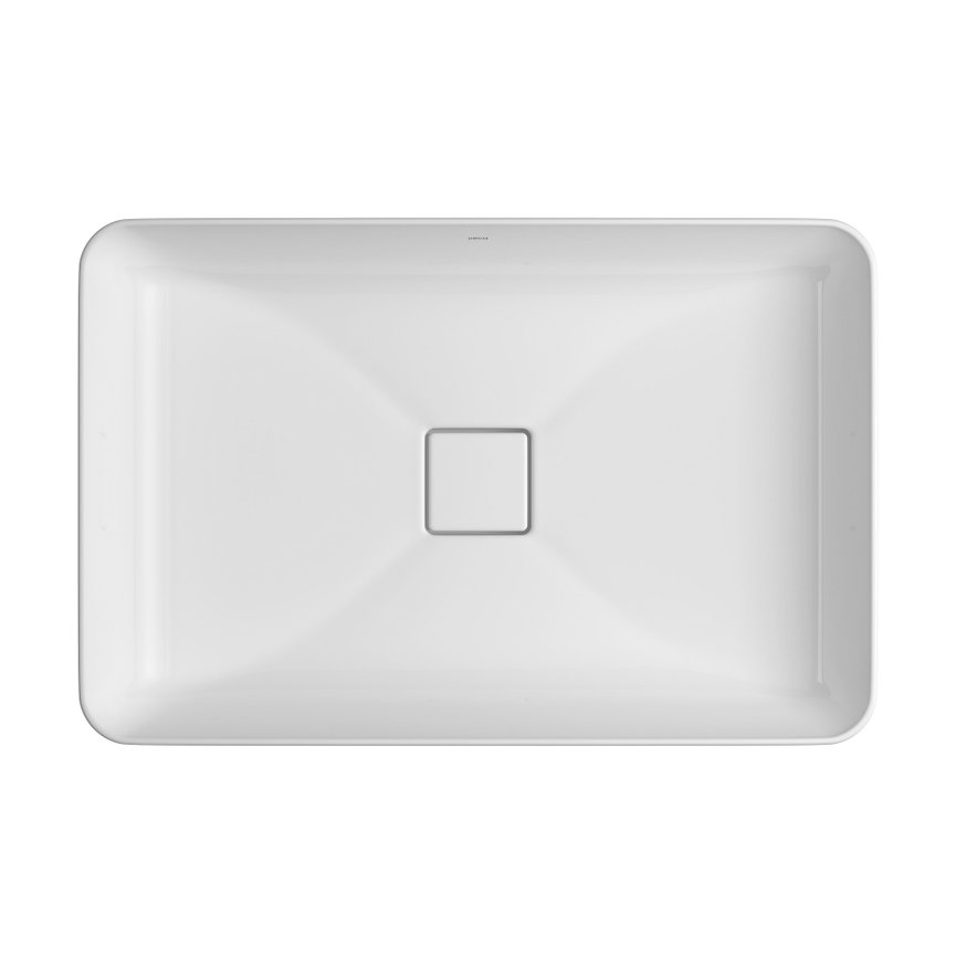 Cuba de Sobrepor Retangular 60cm Deca Slim Branco