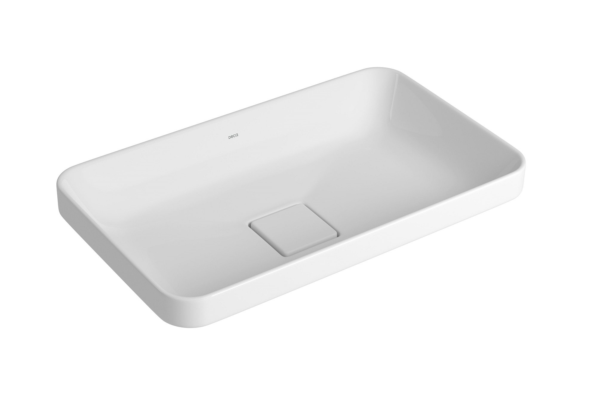 Cuba de Sobrepor Retangular 50cm Deca Slim Branco