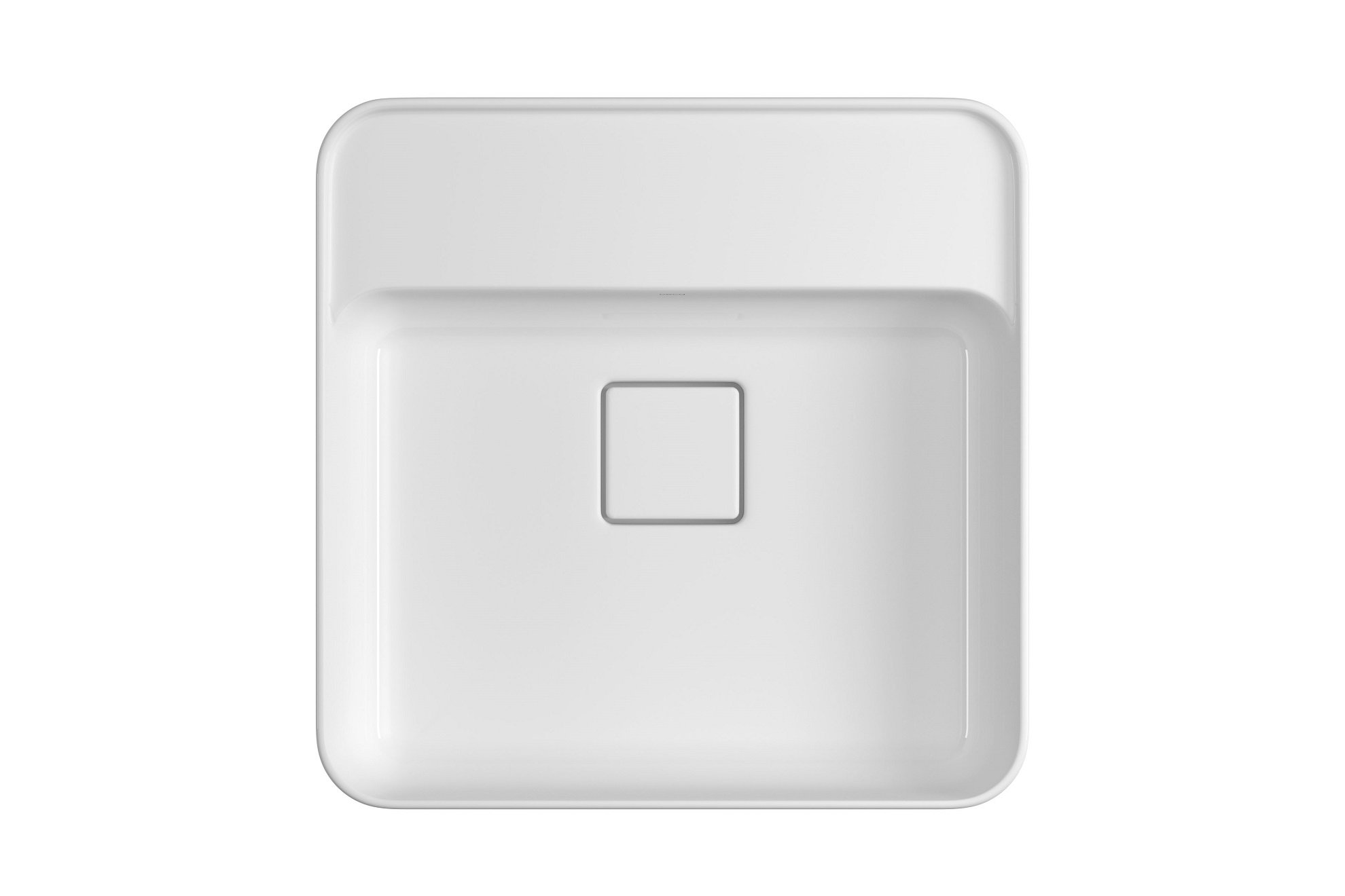 Cuba de Semi-Encaixe Quadrada 40cm com Mesa Deca Slim Branco