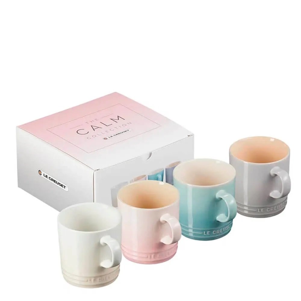 Conjunto 4 Canecas Chá 350ml Le Creuset Calm Collection Set