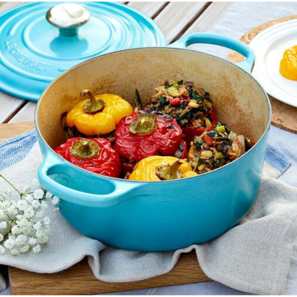 Panela Redonda Signature 28cm Le Creuset Azul Caribe