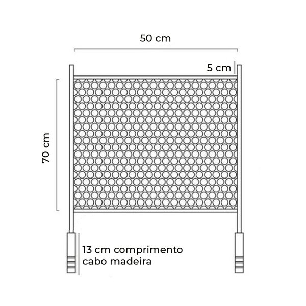 Grelha Para Churrasqueira (L) 50 x (C) 70 Fz - Fundição Petrópolis