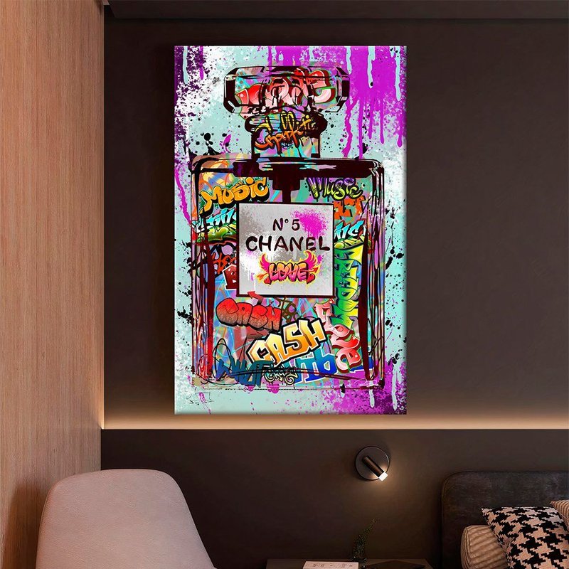 Quadro Decorativo Chanel Grafitti
